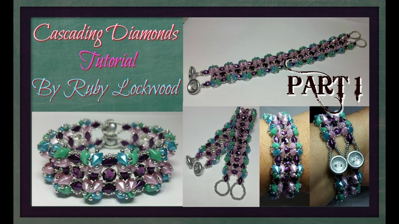 (Tutorial) Cascading Diamonds Bracelet DIY (Video 178) PART 1 - YouTube