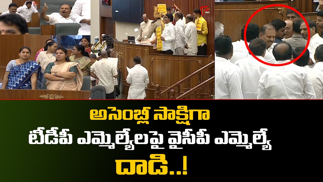 YCP MLA Sudhakar babu Attack on TDP MLA Bala Veeranjaneya Swamy in ...