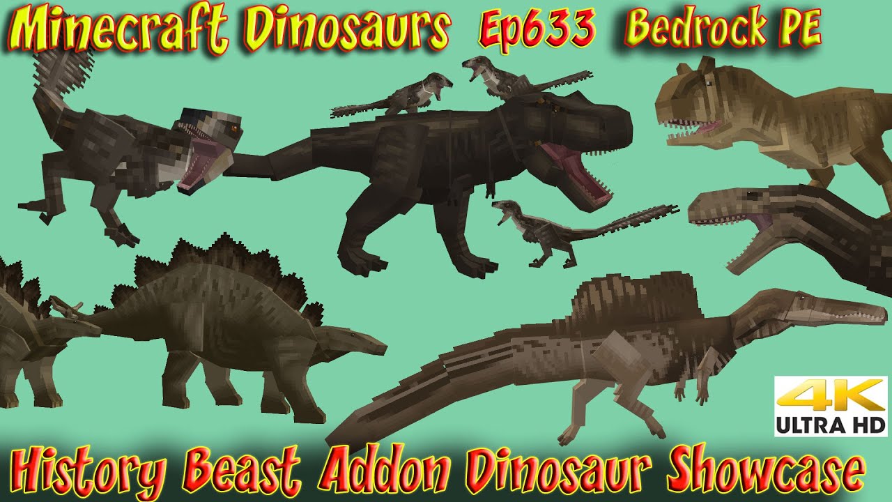 History Beast Addon Dinosaur Showcase Public Release 4K60FPS Minecraft ...