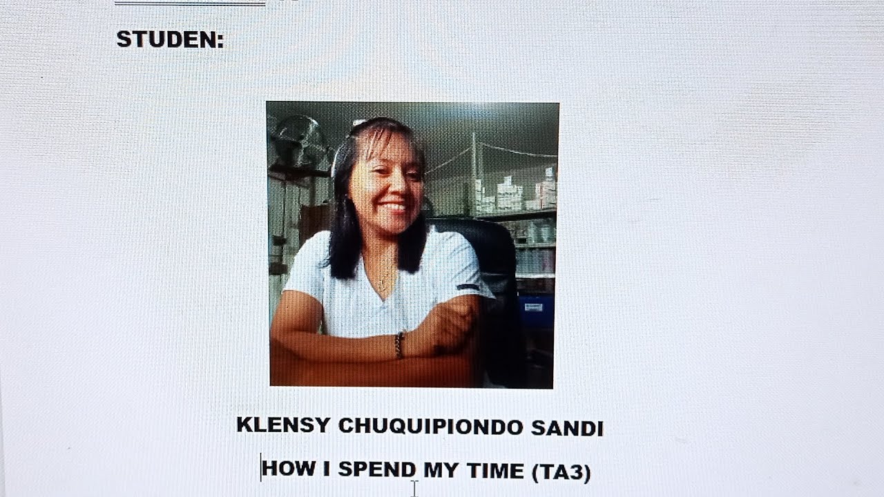 TASK: WEEK 13 HOW I SPEND MY TIME TA3 - YouTube