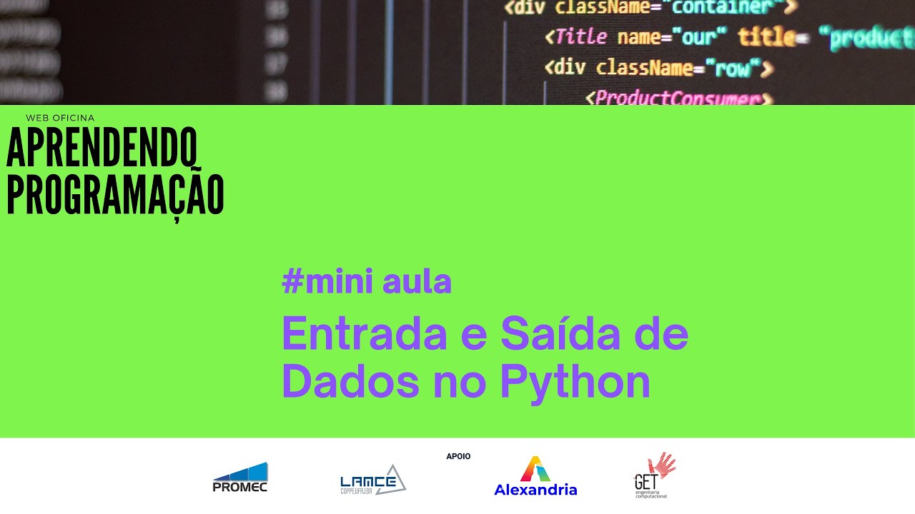 Mini Aula Entrada E Saída De Dados No Python Youtube