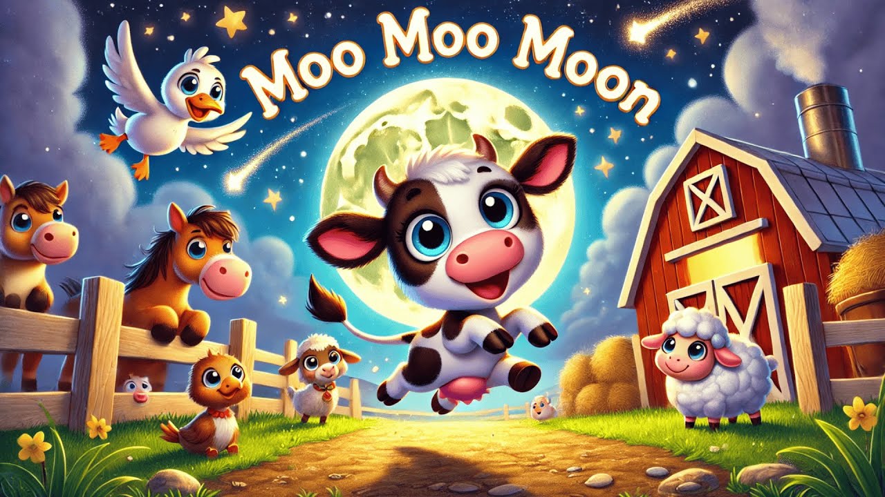 Moo Moo Moon | Nursery Rhyme| Kids Cartoons | Songs For Kids - YouTube