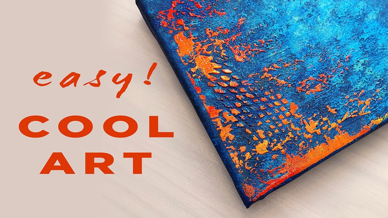 Easy Acrylic Abstract Art Tutorial | Satisfying Demo - YouTube