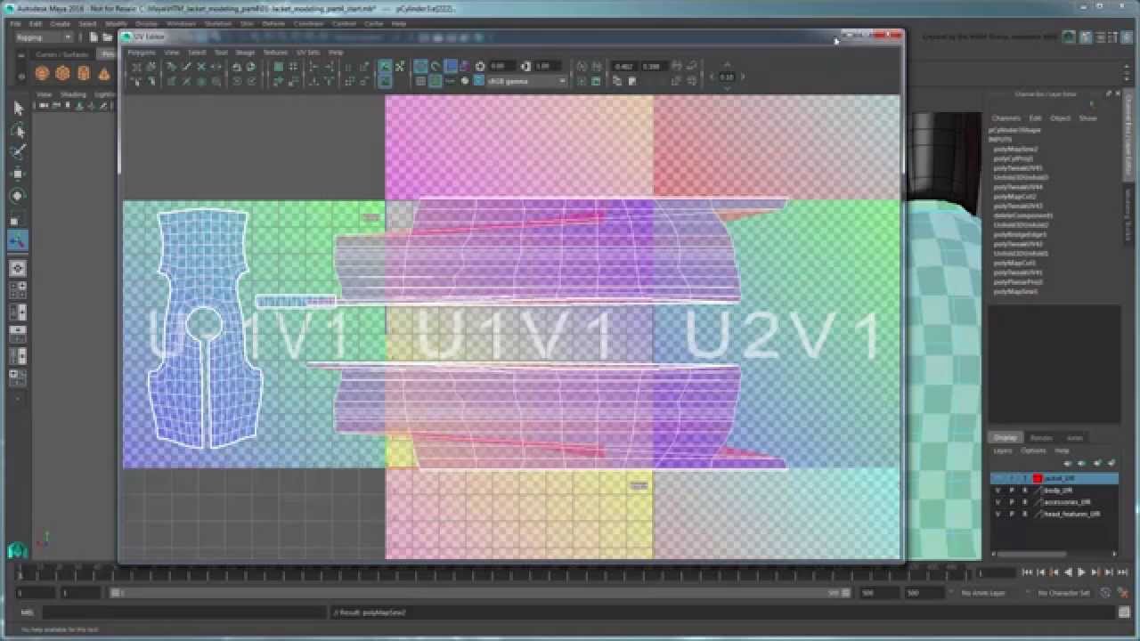 Modeling and retopologizing a jacket (2016) - Part 4: UV creation and ...