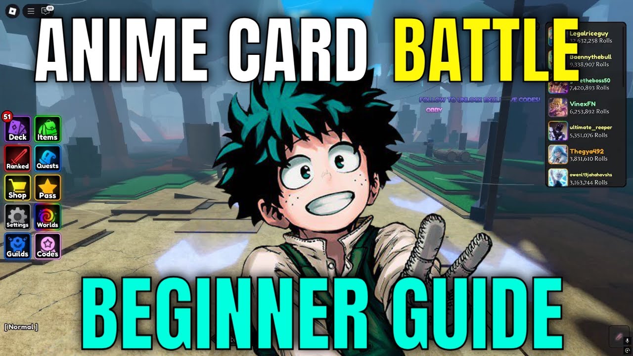 ANIME CARD BATTLE BEGINNER GUIDE! (Cards, Potions, Bosses) - Roblox ...