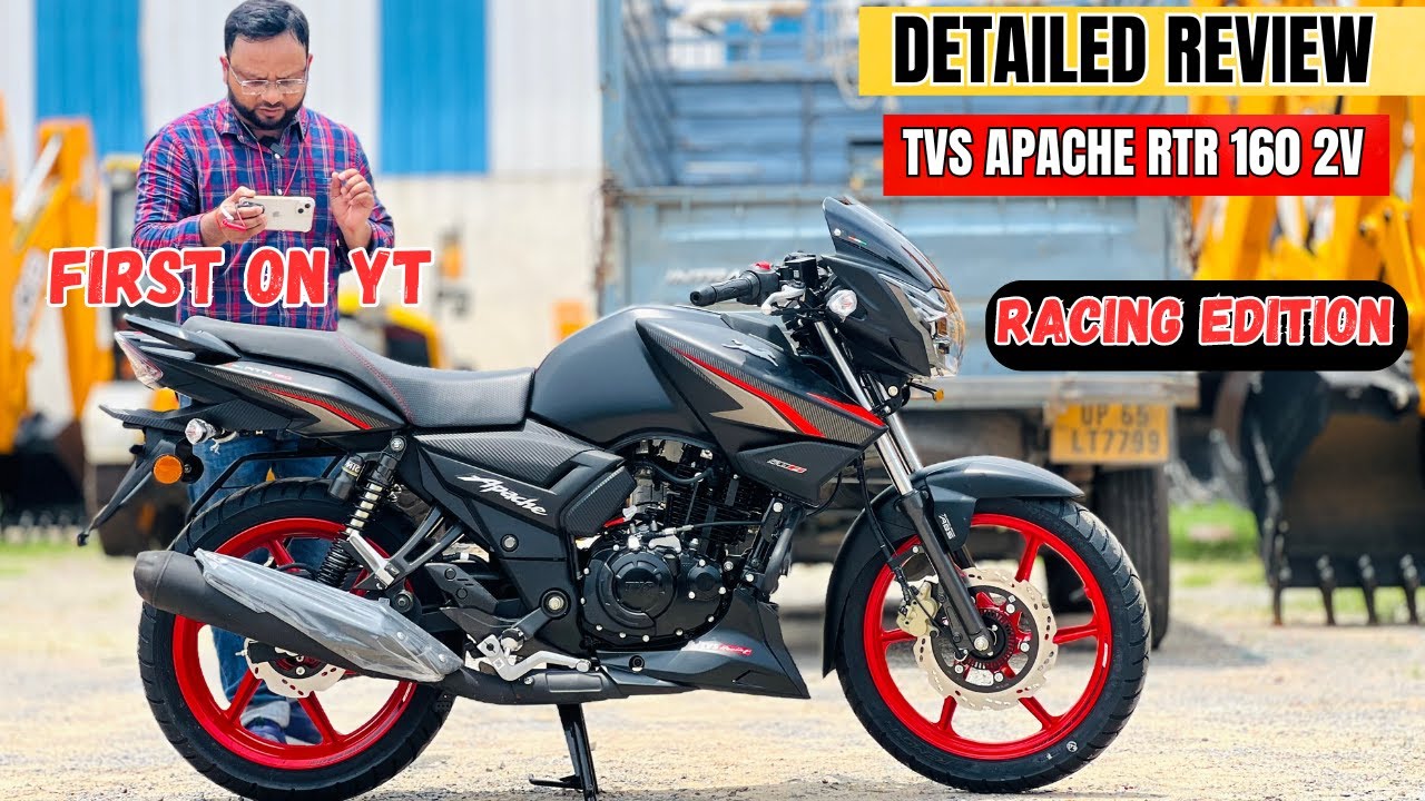 Finally आ गयी 😍TVS Apache RTR 160 2V Racing Edition Detailed Review ...