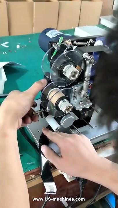 Ribbon heat coding printing machine coder printer - YouTube