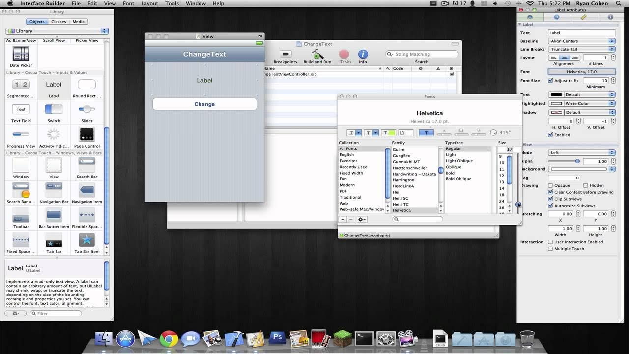Xcode Tutorial - Change Text Label With Button - YouTube