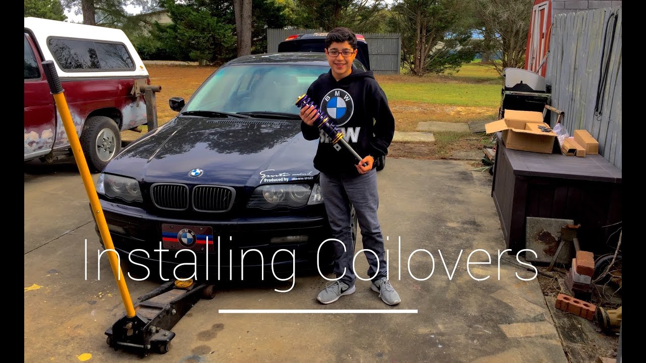 How to install coilovers on a BMW e46 - YouTube