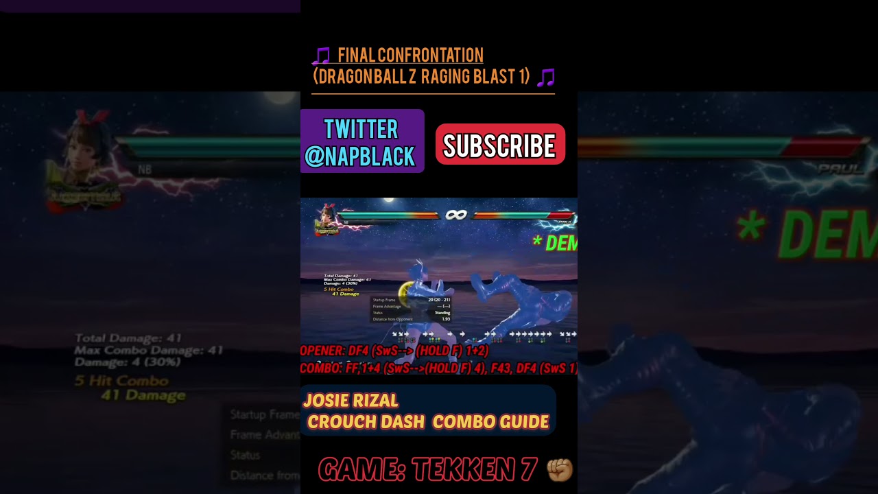 Josie CD Combo Guide - TEKKEN 7 (season 4) | Tekken Shorts - YouTube