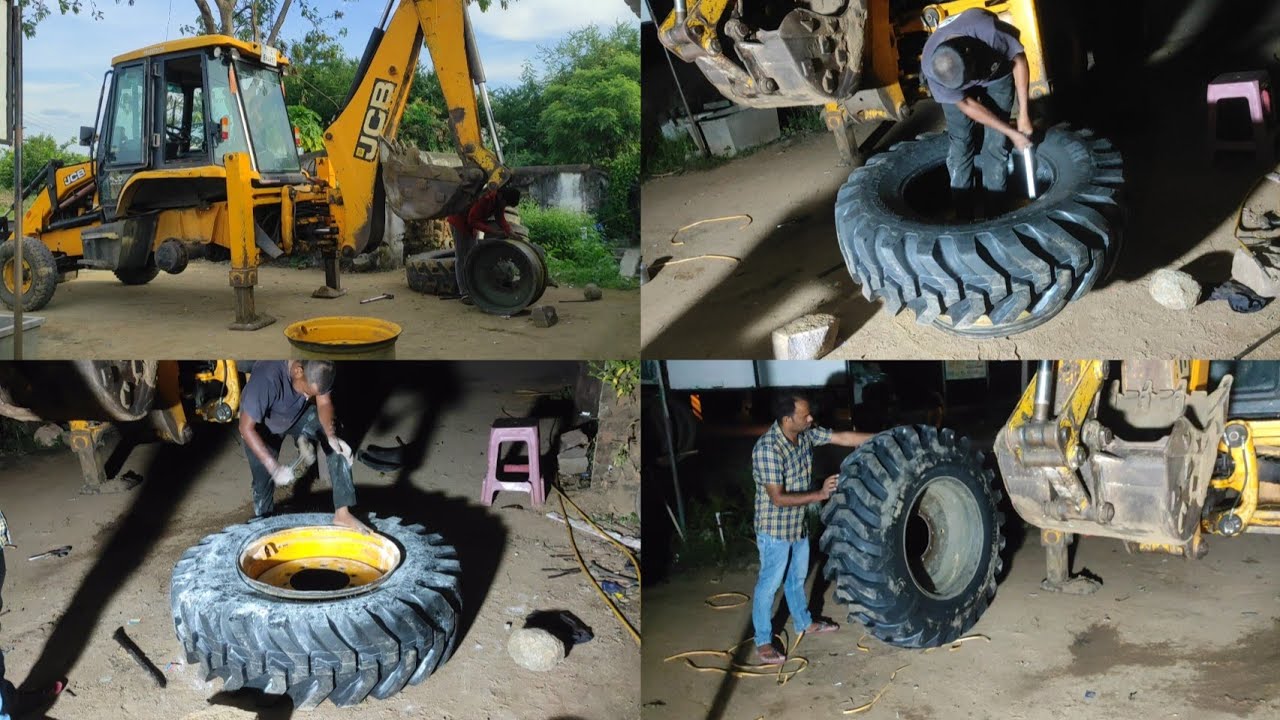 JCB tyre #16,9-28 new tyre fitting #tyre brand# #heavy duty# tyre JCB ...