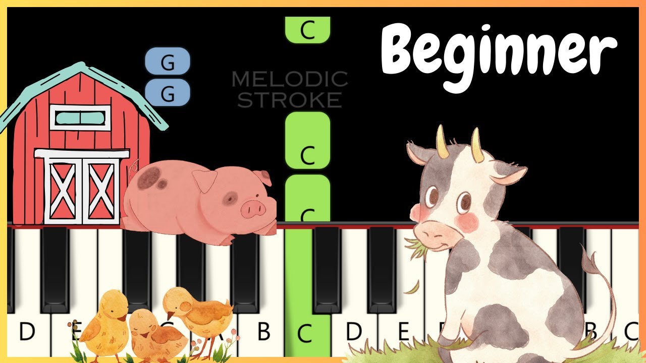 Old MacDonald had a farm | EASY BEGINNER PIANO TUTORIAL - YouTube
