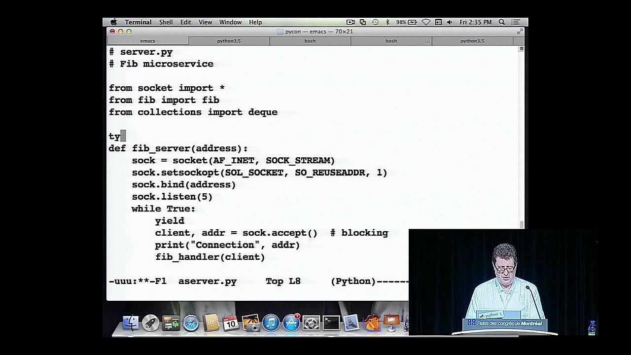 David Beazley - Python Concurrency From the Ground Up: LIVE! - PyCon 2015 - YouTube