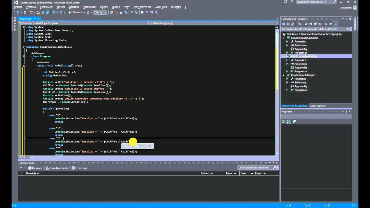 10 - La structure conditionnelle switch - YouTube