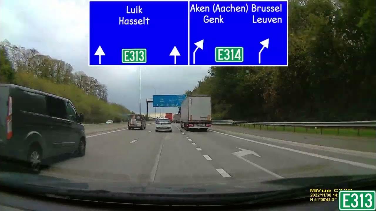 E313, E314: Herentals-Oost - Maasmechelen (B-NL) / Belgium - YouTube