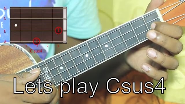 How to play C sus4|| Ukulele Easy Chord || Ukulele Lessons - YouTube