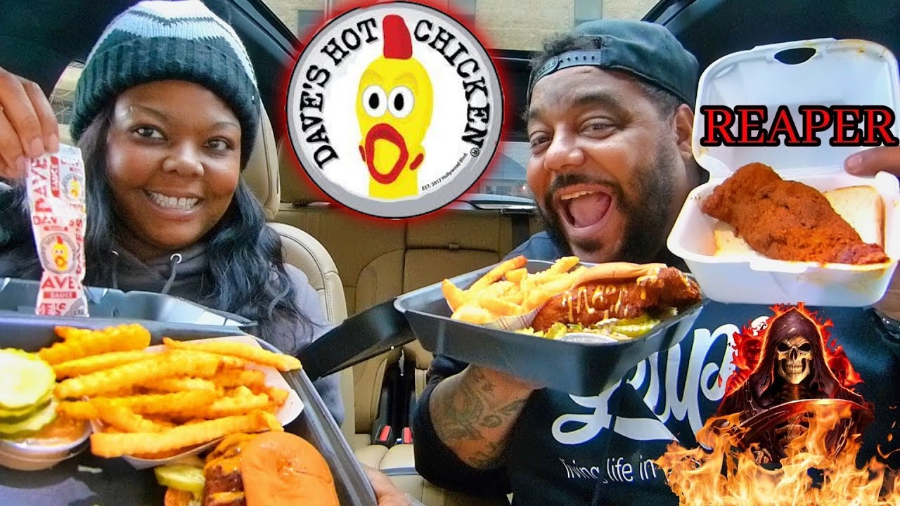 First Time Trying Dave's Hot Chicken!!! Was the REAPER Chicken Too HOT ...