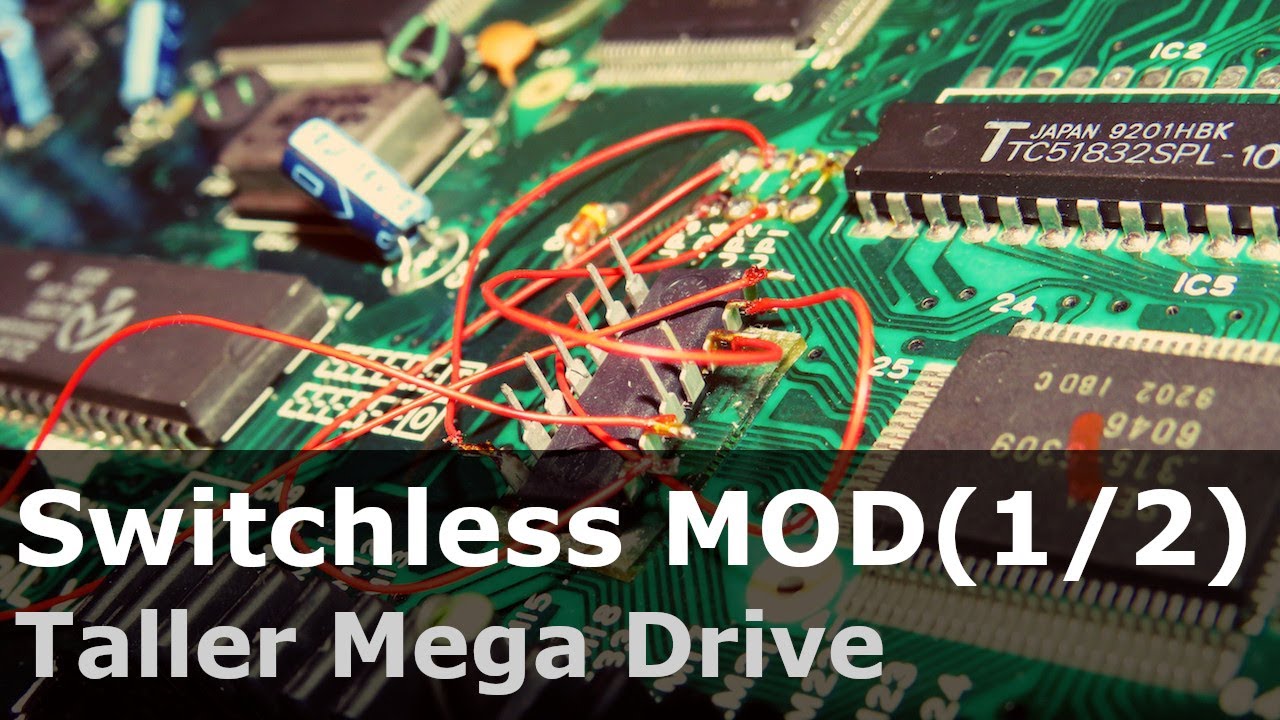 Switchless MOD en Mega Drive (Instalación, 1/2) - YouTube