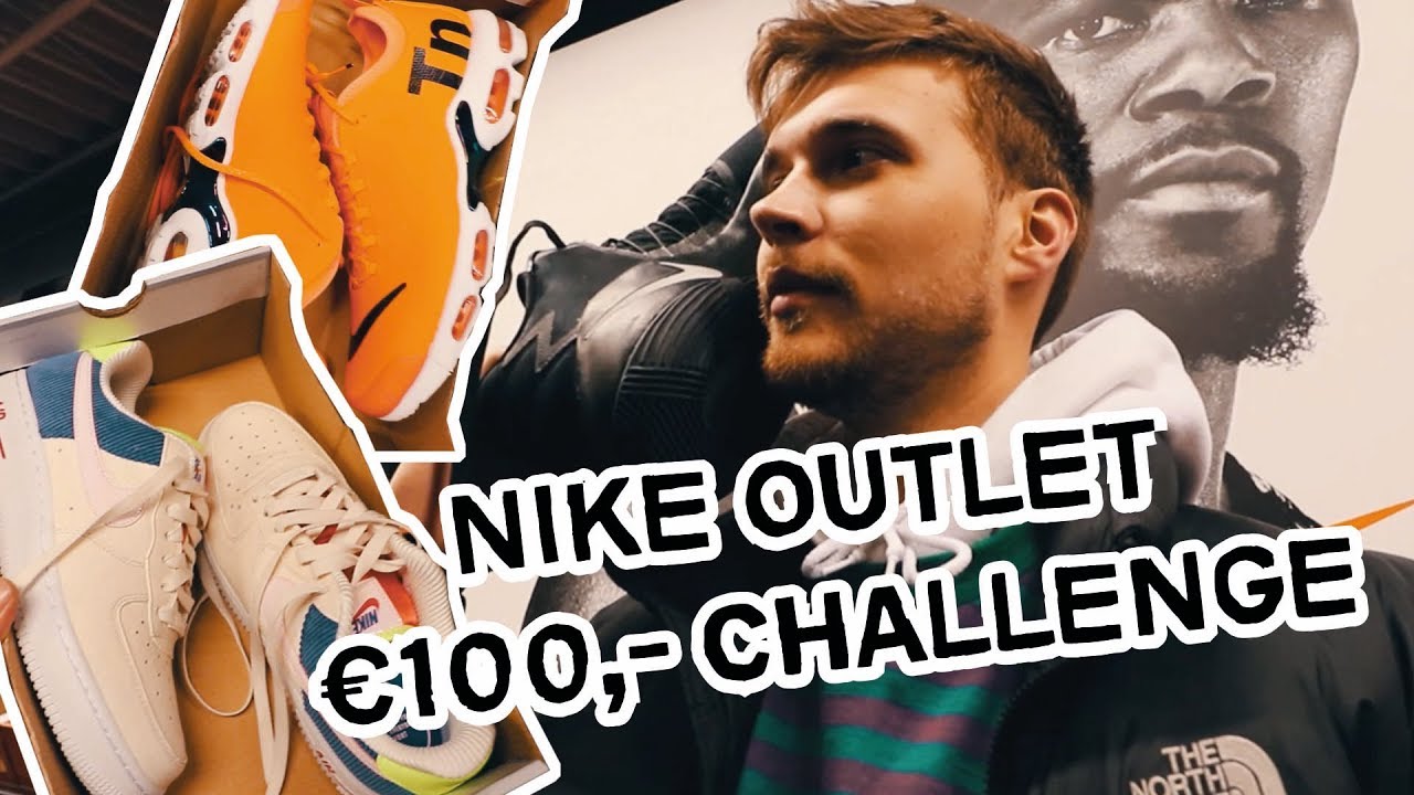 NIKE OUTLET €100,- CHALLENGE - YouTube