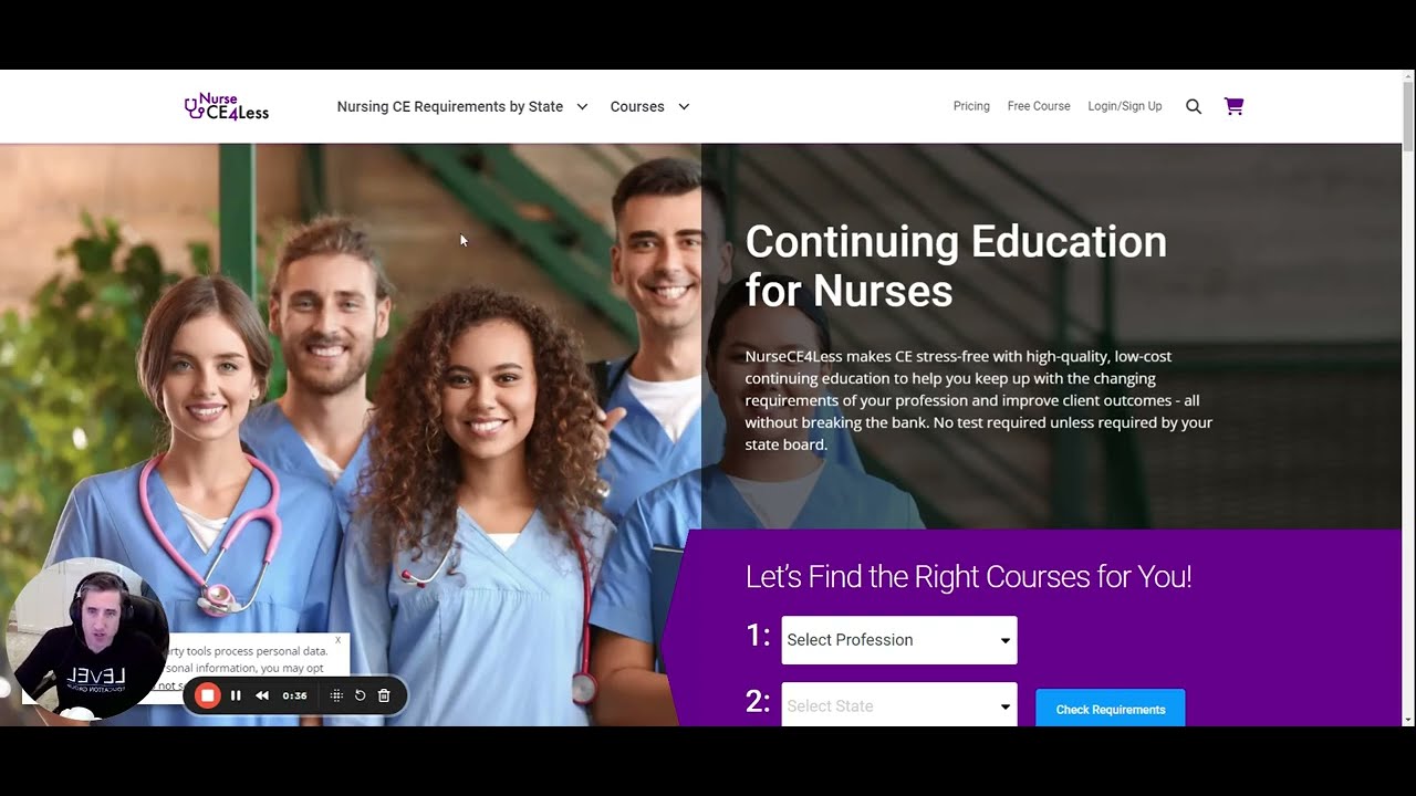 NurseCE4Less.com Video 2 - Initial Password Reset for Existing ...