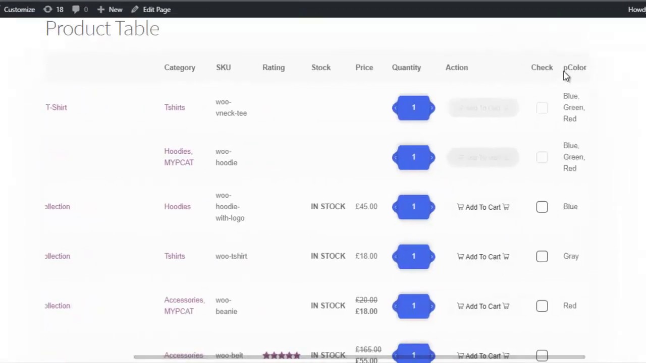 WooCommerce Product Table - Column Manager - YouTube