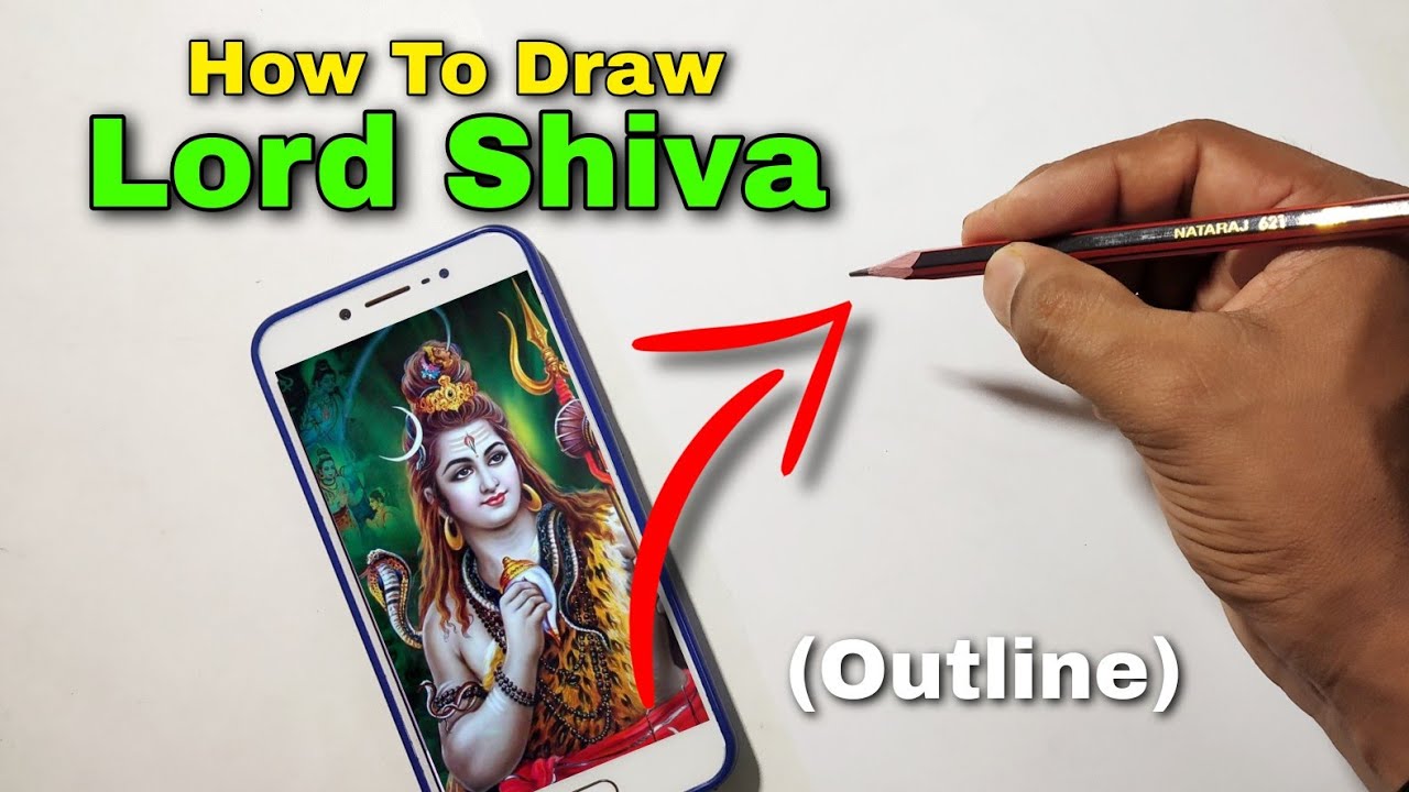 Lord Shiva Drawing Easy || Mahashivratri Special Drawing || How to draw ...