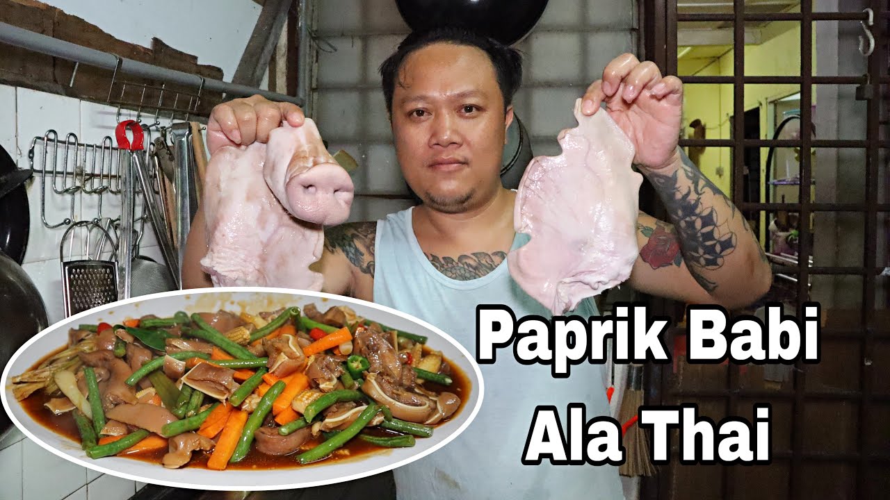 Resepi Hidung Dan Telinga Babi PAPRIK ALA THAI,Padu Mantap... - YouTube