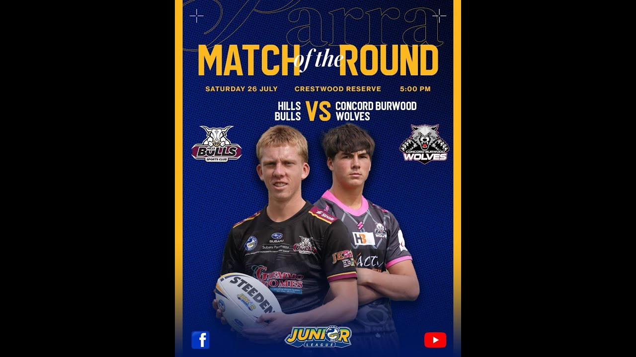2025 - MOTR : Parramatta JRL U16 Divison 1 Hills District Bulls Vs ...