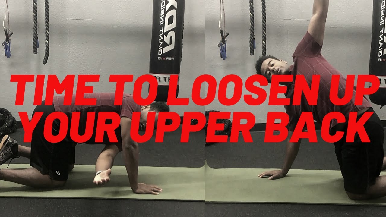 Open Book Stretch For Upper Back Stiffness - YouTube