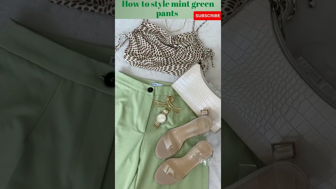 How to style mint green pants 💚 - YouTube