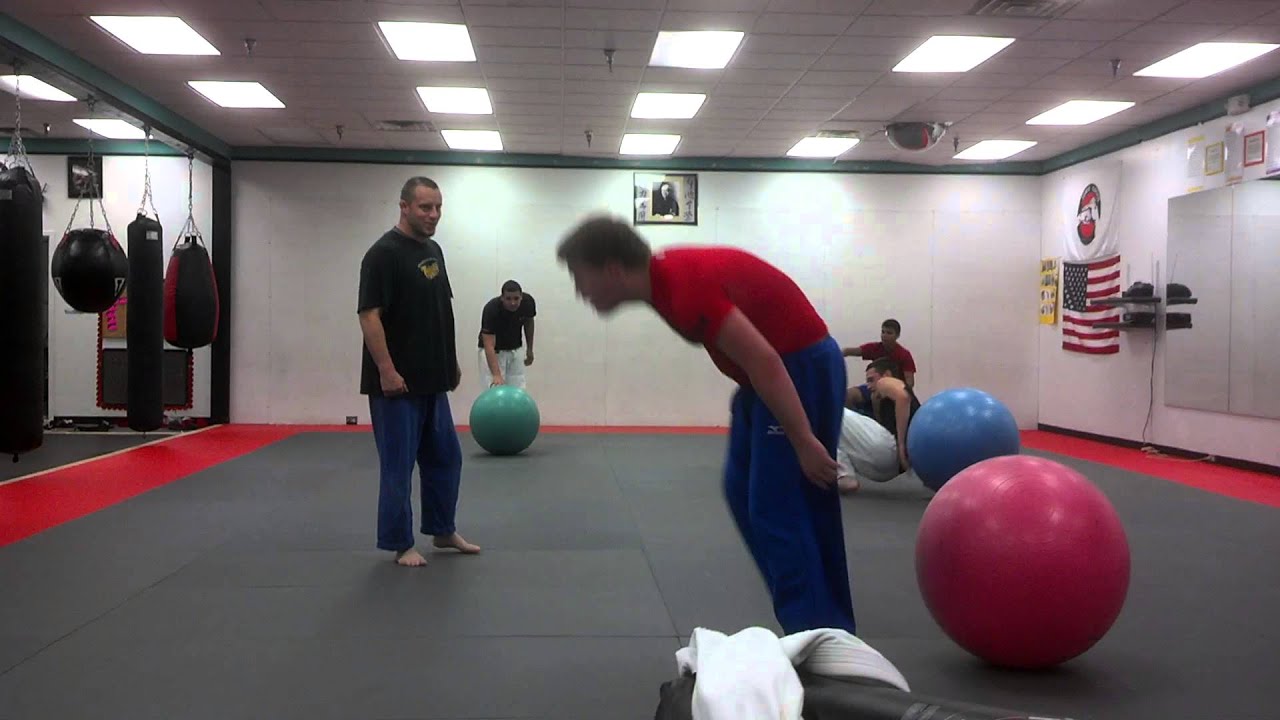 Drills with the exercise ball - YouTube