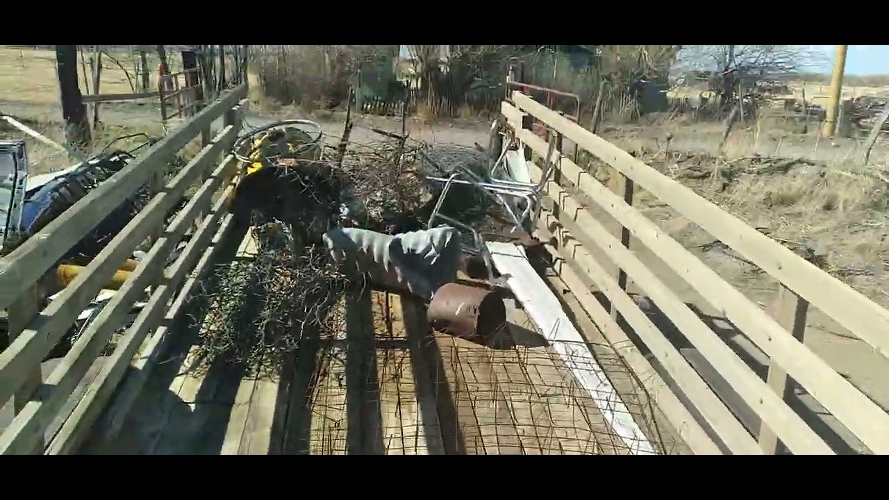 Finally getting rid of the scrap metal. - YouTube
