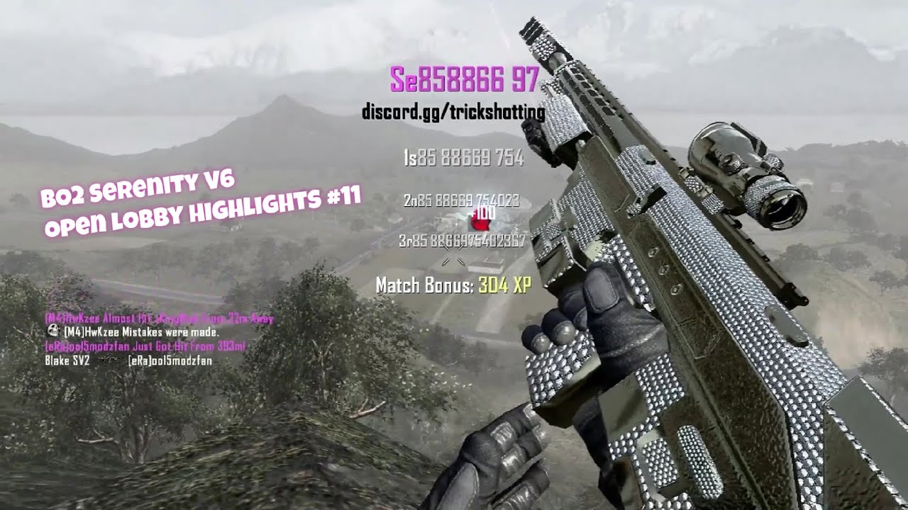 BO2 Serenity V6 (Open Lobby Highlights #11) (12 Shots!) - YouTube