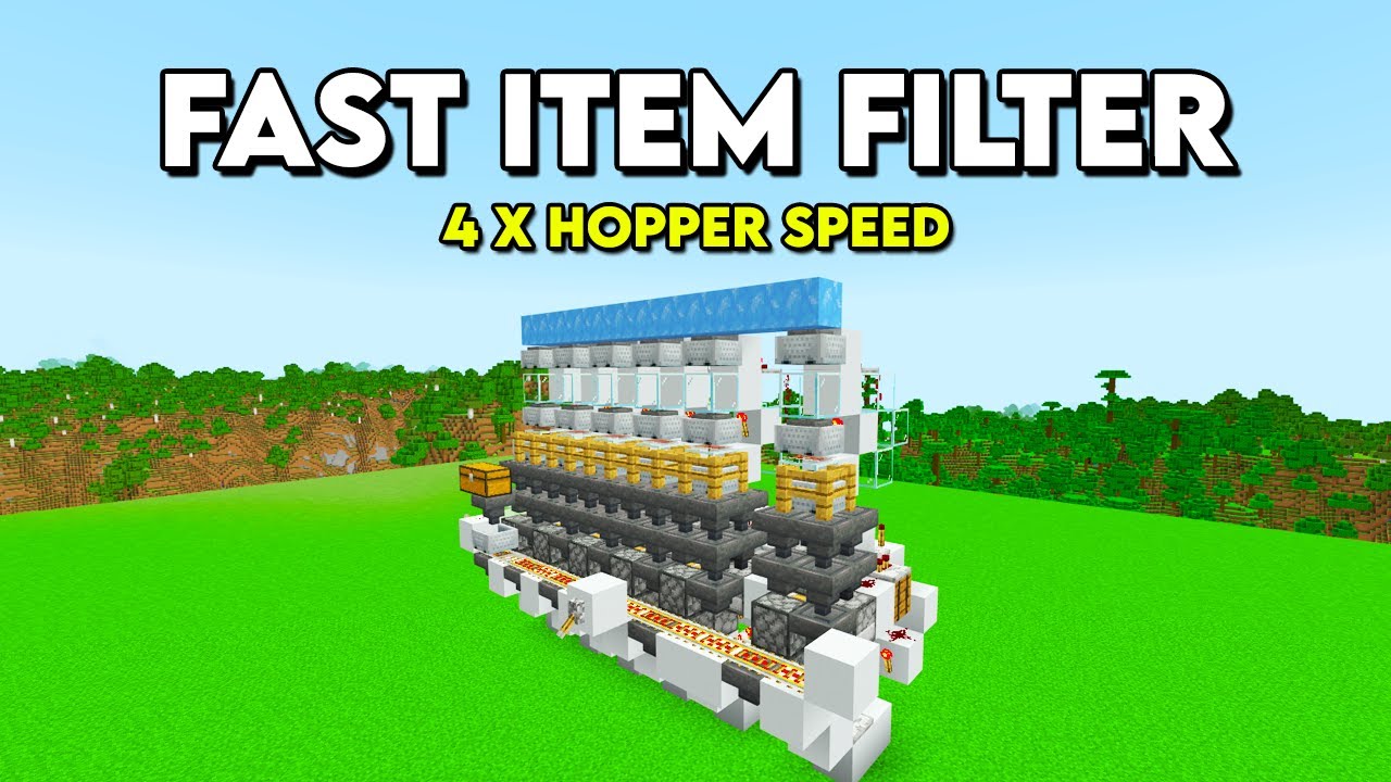 Fast Item Filter For Mega Farms In Minecraft Bedrock 1.21 - YouTube