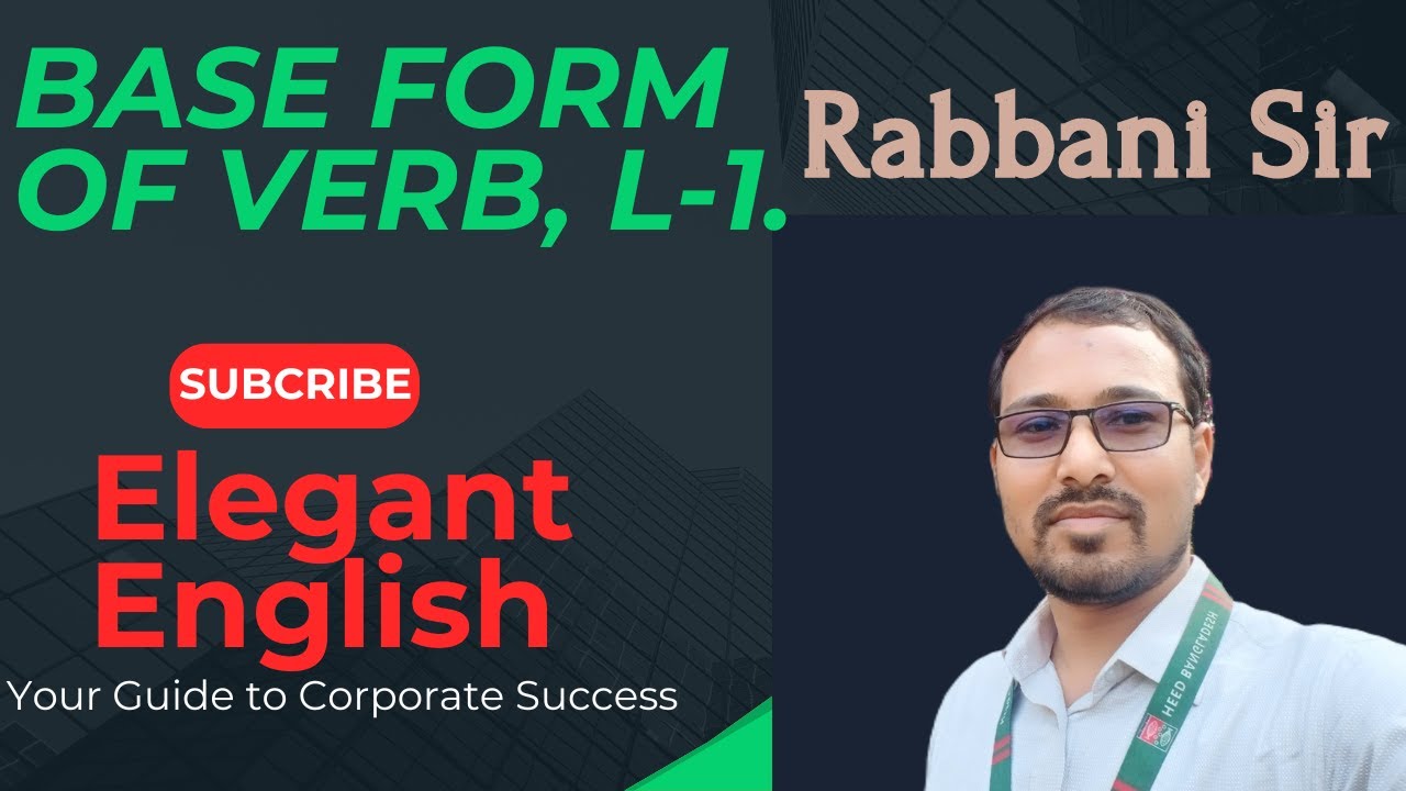 Base form of Verb, Lecture 1 - YouTube