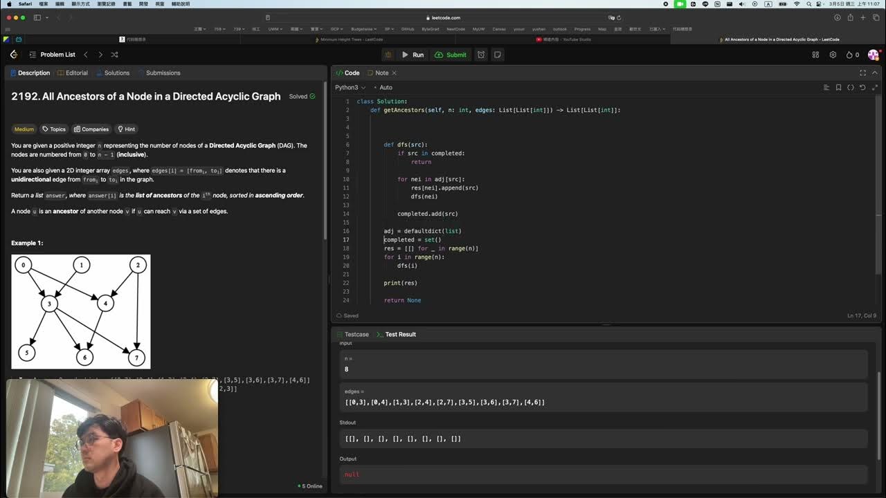 2192 All Ancestors of a Node in a Directed Acyclic Graph - YouTube