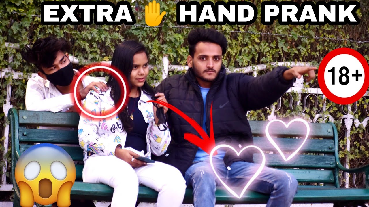 Extra Hand On Shoulder Prank ||Romantic extra hand on cute girl 🥰 ...