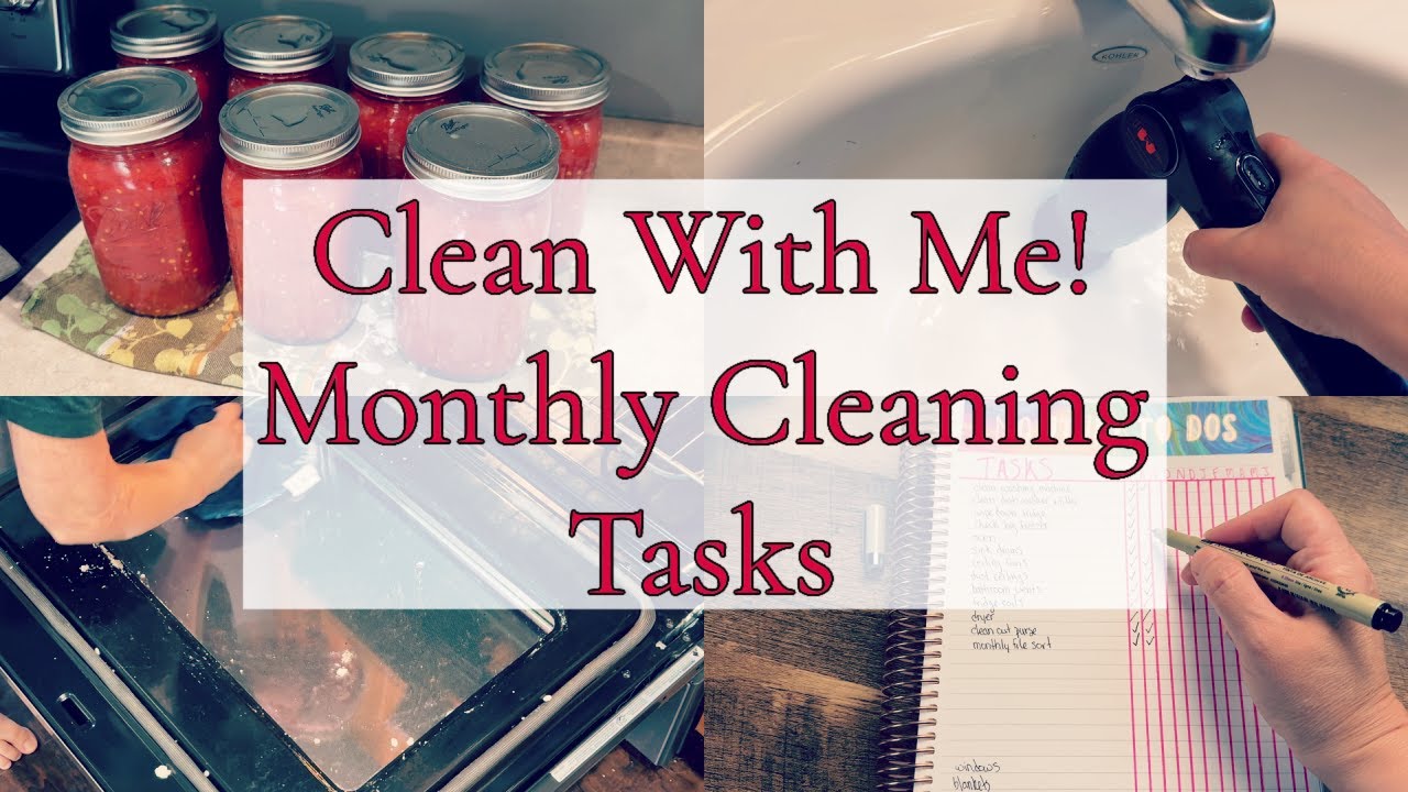 MONTHLY CLEANING TASKS || GET IT ALL DONE || HOME MANAGEMENT ROUTINE ...