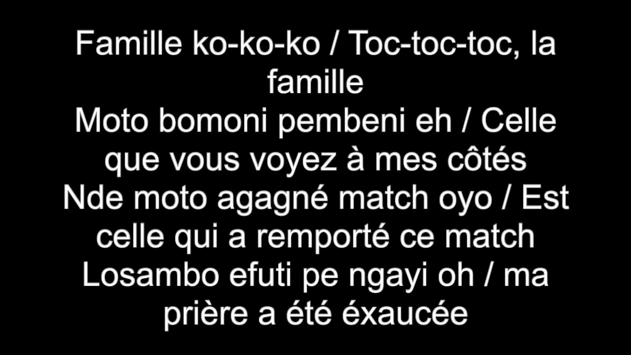 YE OYO-Moise Mbiye /paroles-lyrics et traduction française - YouTube