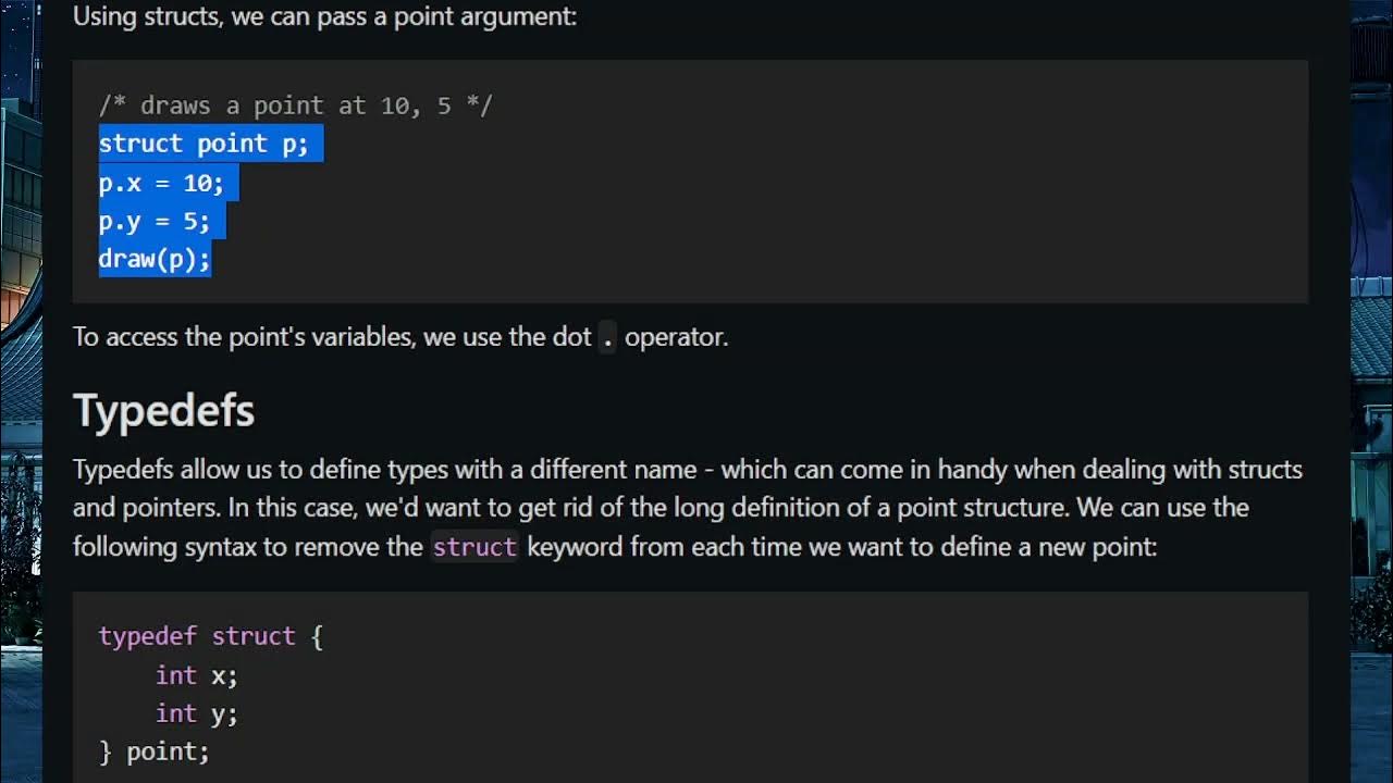 C Language `struct` Explained Youtube