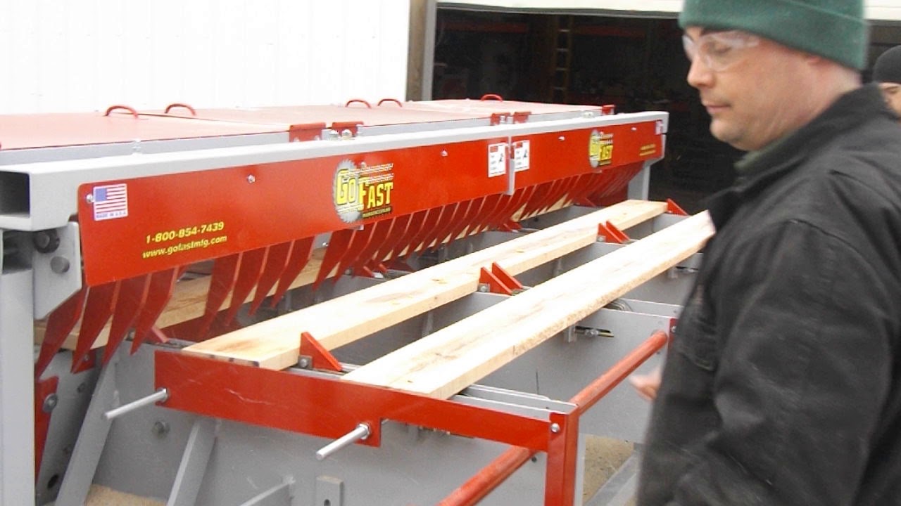 Go Fast Manufacturing MET-20 4 Head Trim Saw - YouTube