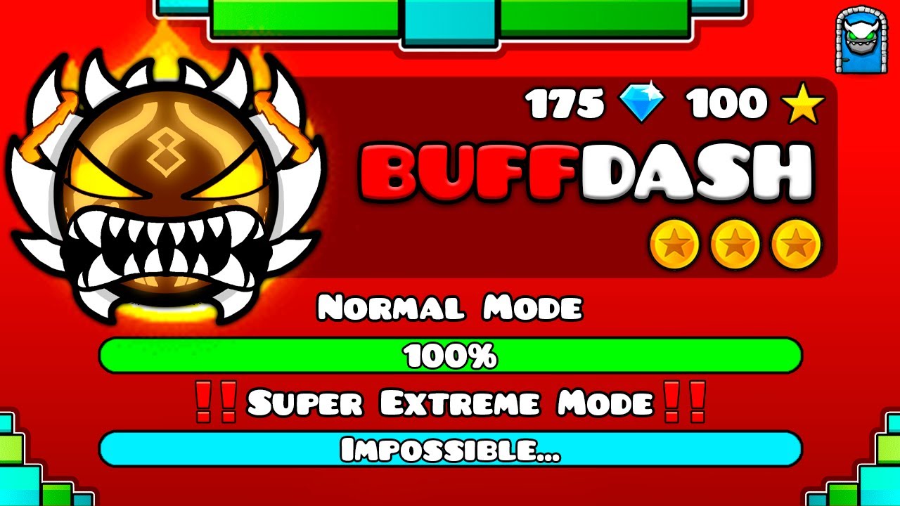 Dash BUT it's BUFFED to the MAX | Geometry Dash - YouTube