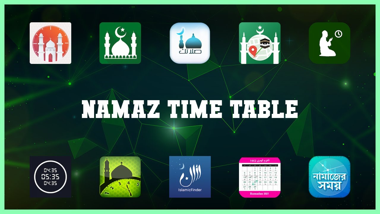 Popular 10 Namaz Time Table Android Apps - YouTube