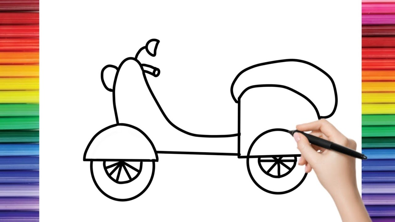 Easy Drawing| How to Draw a BIKE | Easy Drawing for Kids and Toddlers ...