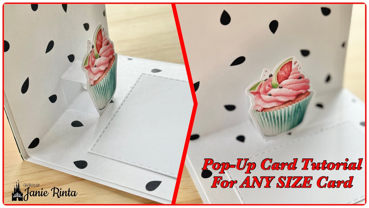 Easy Pop-Up Card Tutorial For ANY SIZE CARD - YouTube