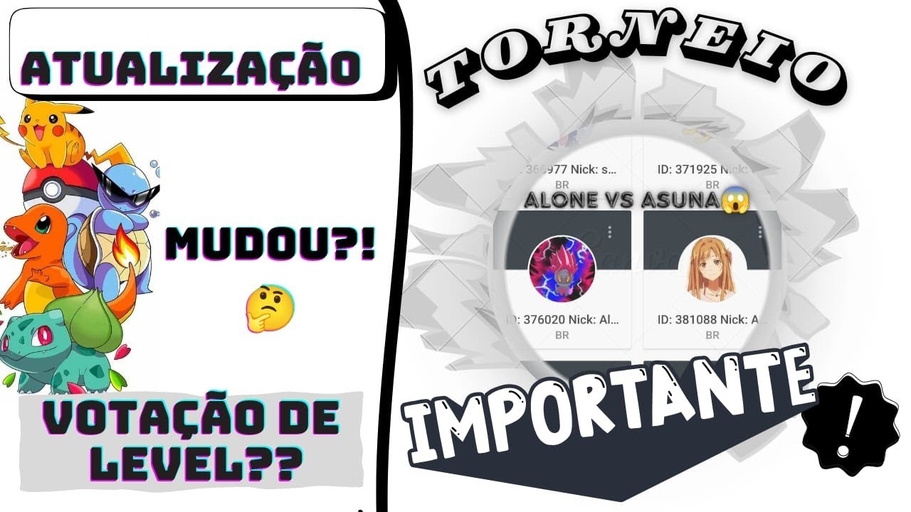 1° TORNEIO OFICIAL, MAIS INFORMAÇÕES SOBRE A ATUALIZAÇÃO (POKEMON ...