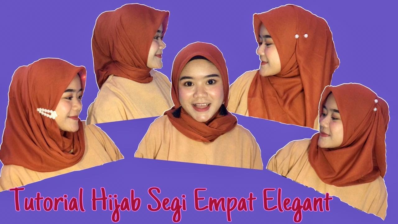 Tutorial Hijab Segi Empat Simple & Elegant Hari Raya 2020 - YouTube