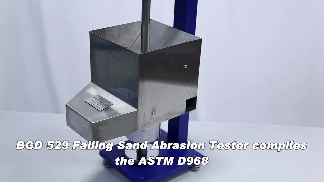 BGD 529 Falling Sand Abrasion Testers introduction - YouTube