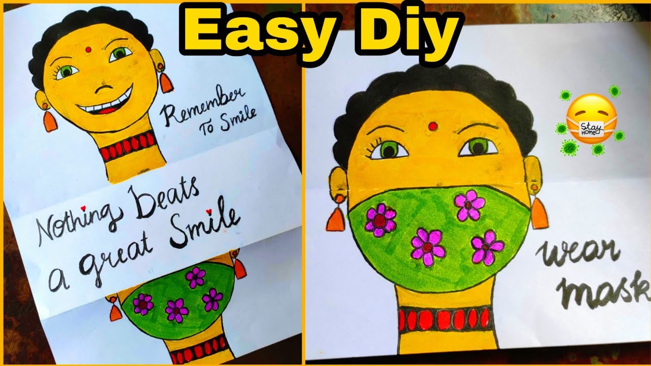 DIY Paper Craft #shorts Wear mask😷Stay home🏡Stay safe😇 - YouTube