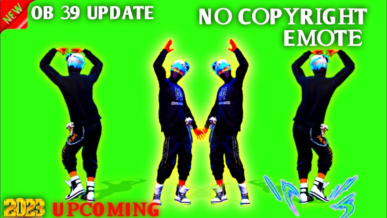 Free fire green screen emote || upcoming new emote || ob 39 new emote ...